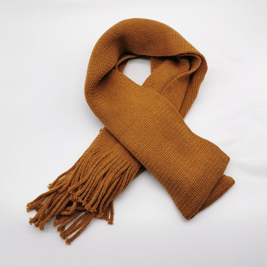 Soft plain loom knit scarf for men and women yarn scarves